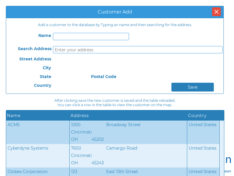 Profound.js Spaces - Google Maps Example Code