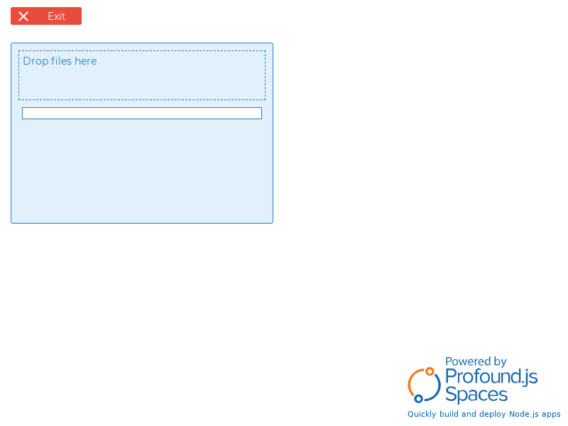 Profound.js Spaces - Basic File Upload