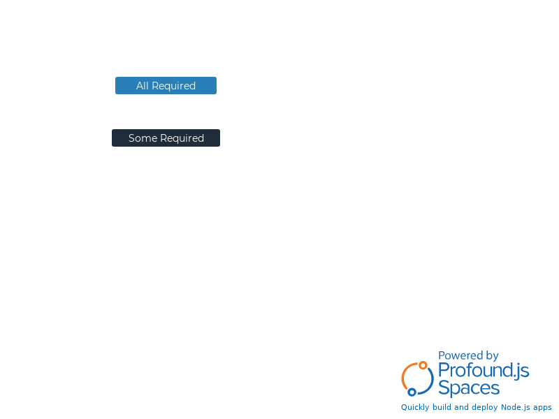 Profound.js Spaces - boolean indicator example