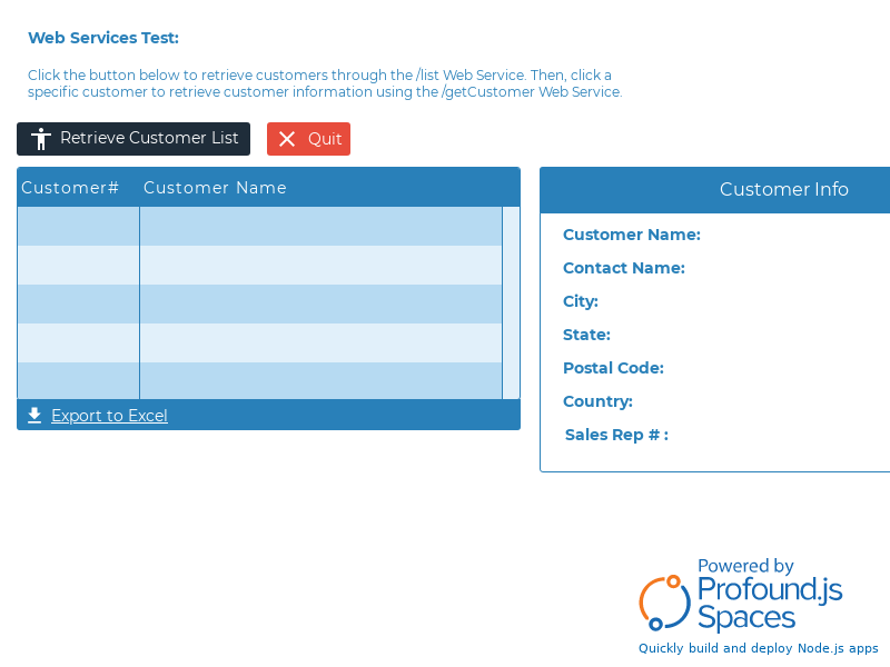 Profound Js Spaces A Restful Customer Database