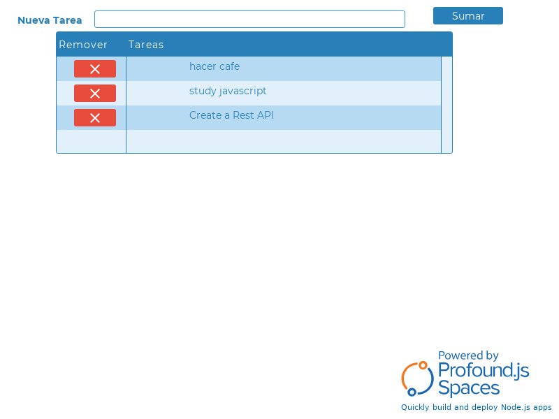 Profound.js Spaces - Hola Mundo ejemplo