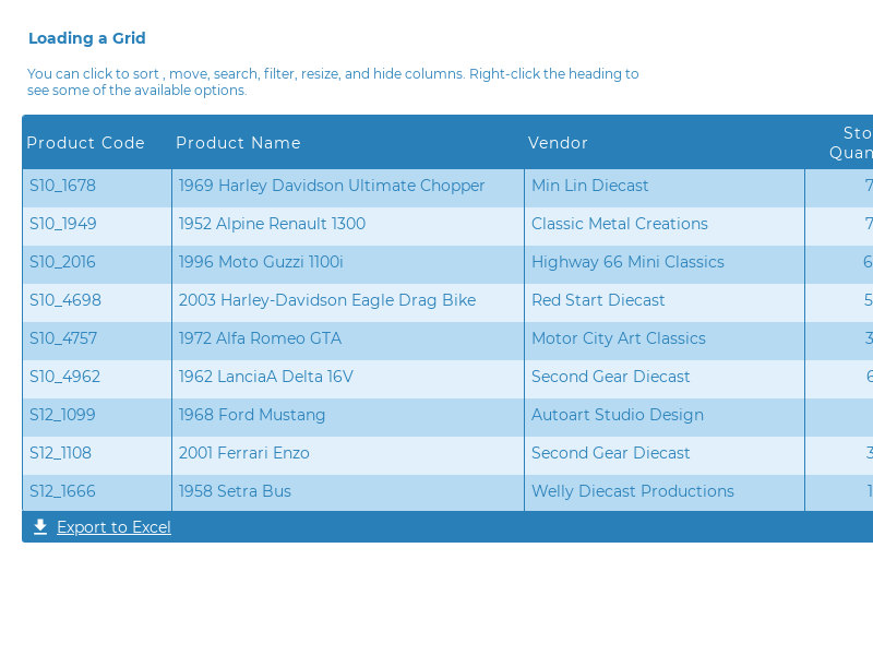 Profound.js Spaces - Loading a Grid 2
