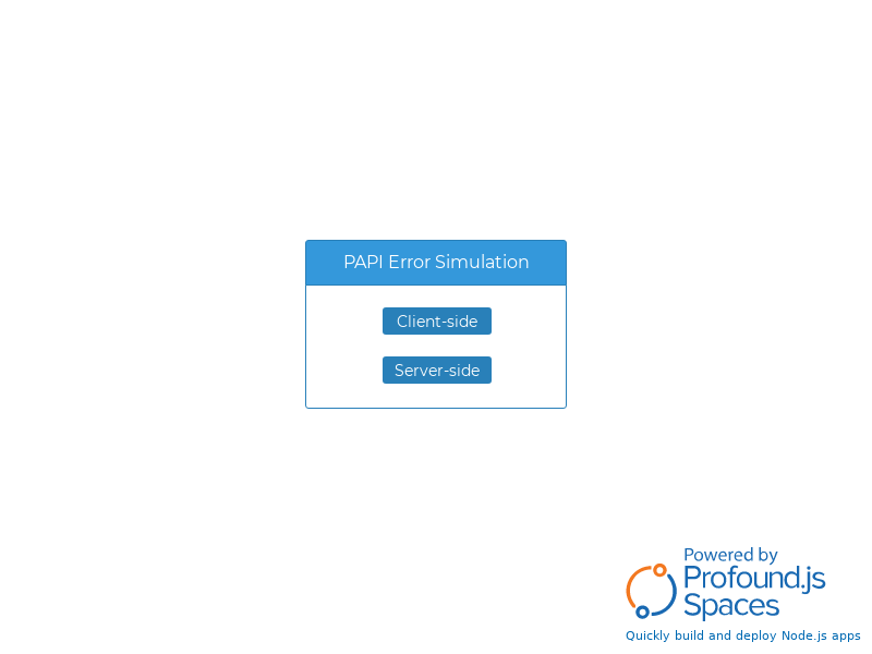 Profound Js Spaces Papi Error Simulation