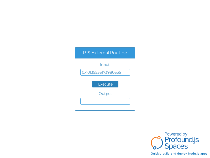 Profound Js Spaces Pjs External Routine