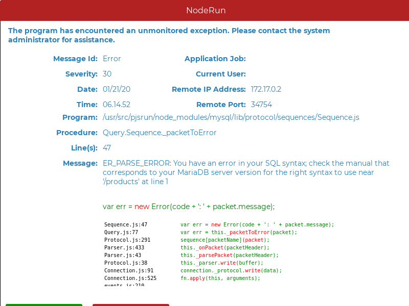 Profound.js Spaces - Loading a Grid